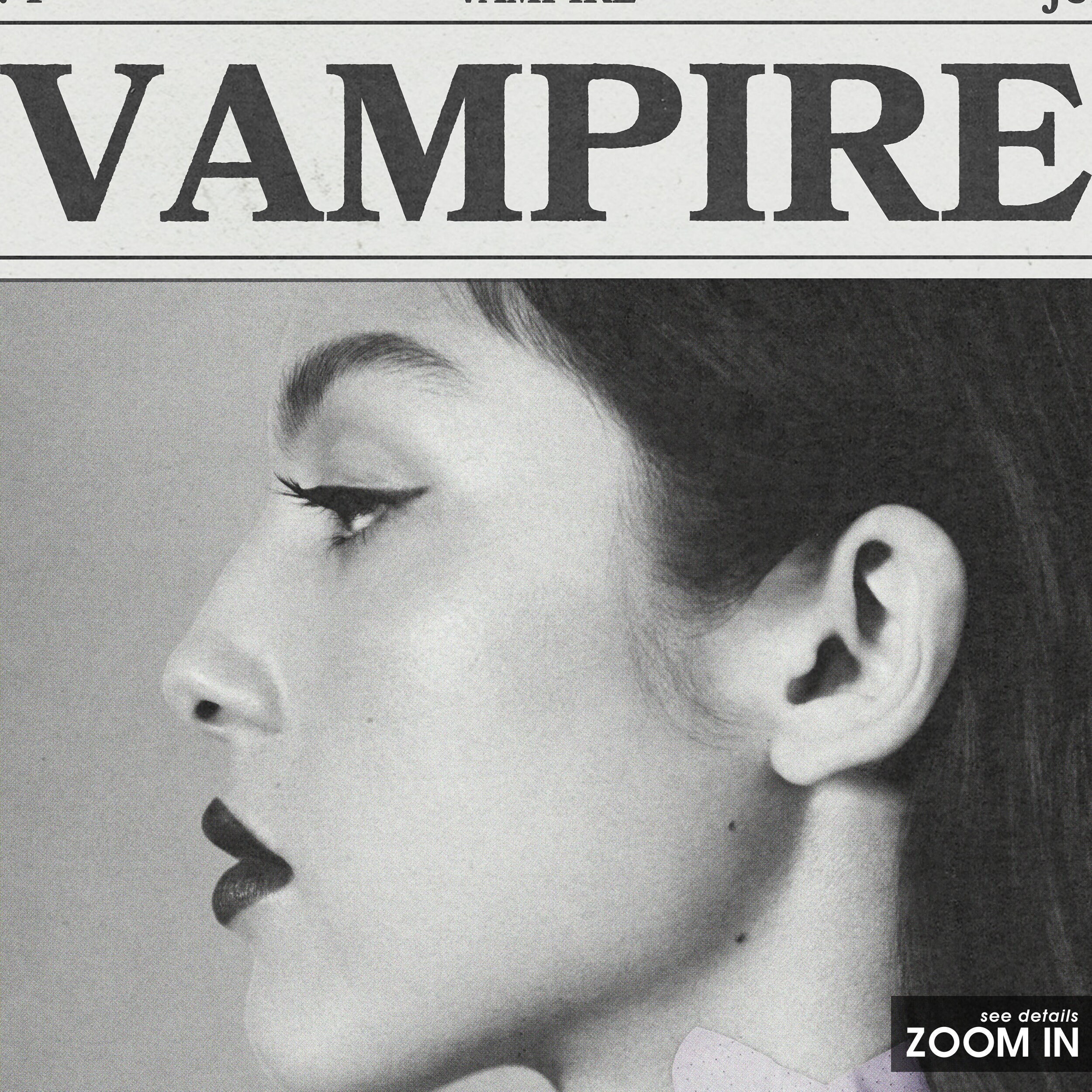 Olivia Rodrigo Retro Newspaper Print Vampire Poster Vampire - Etsy