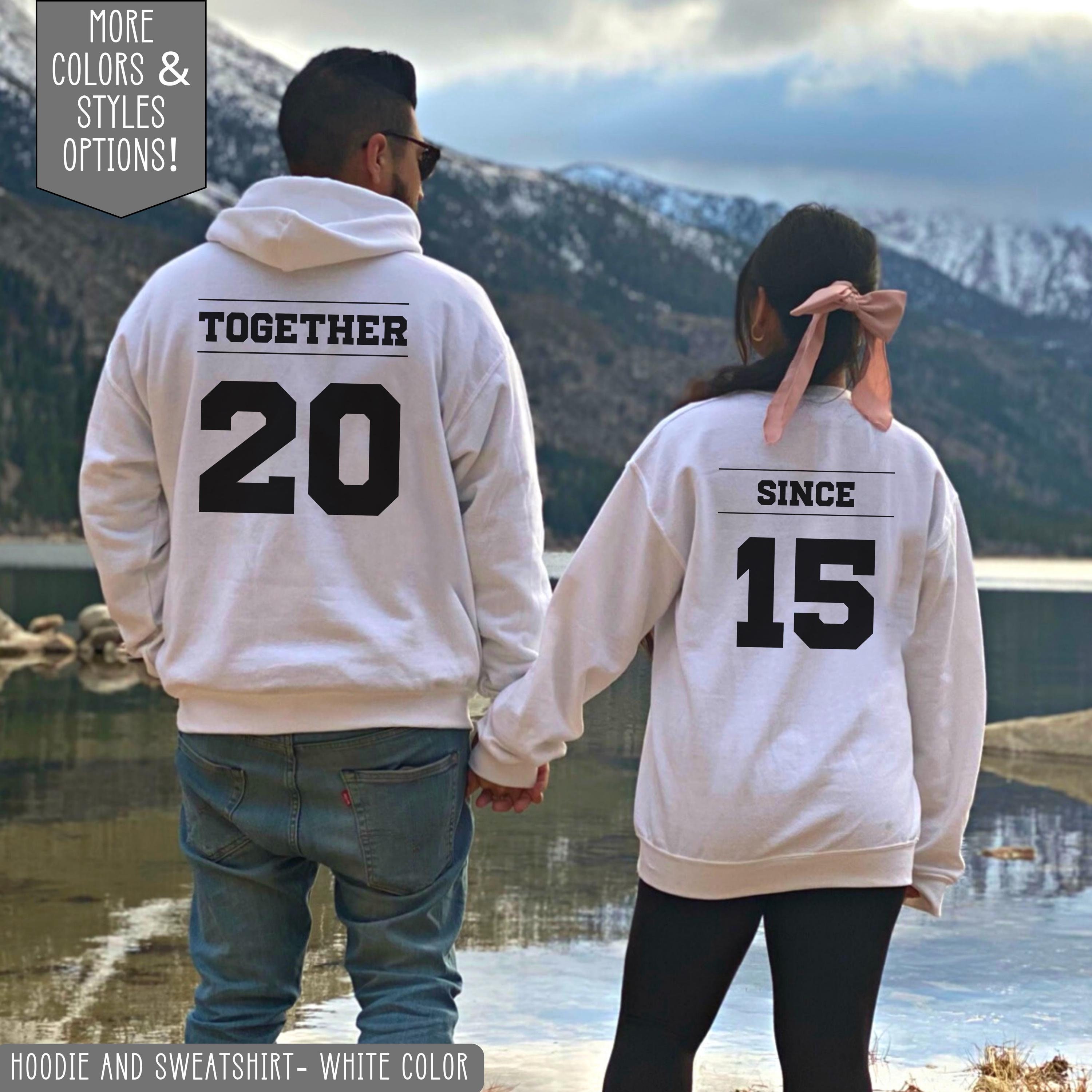 Together Since Couple Sweatshirt Customized Date Shirt Matching Couples ...