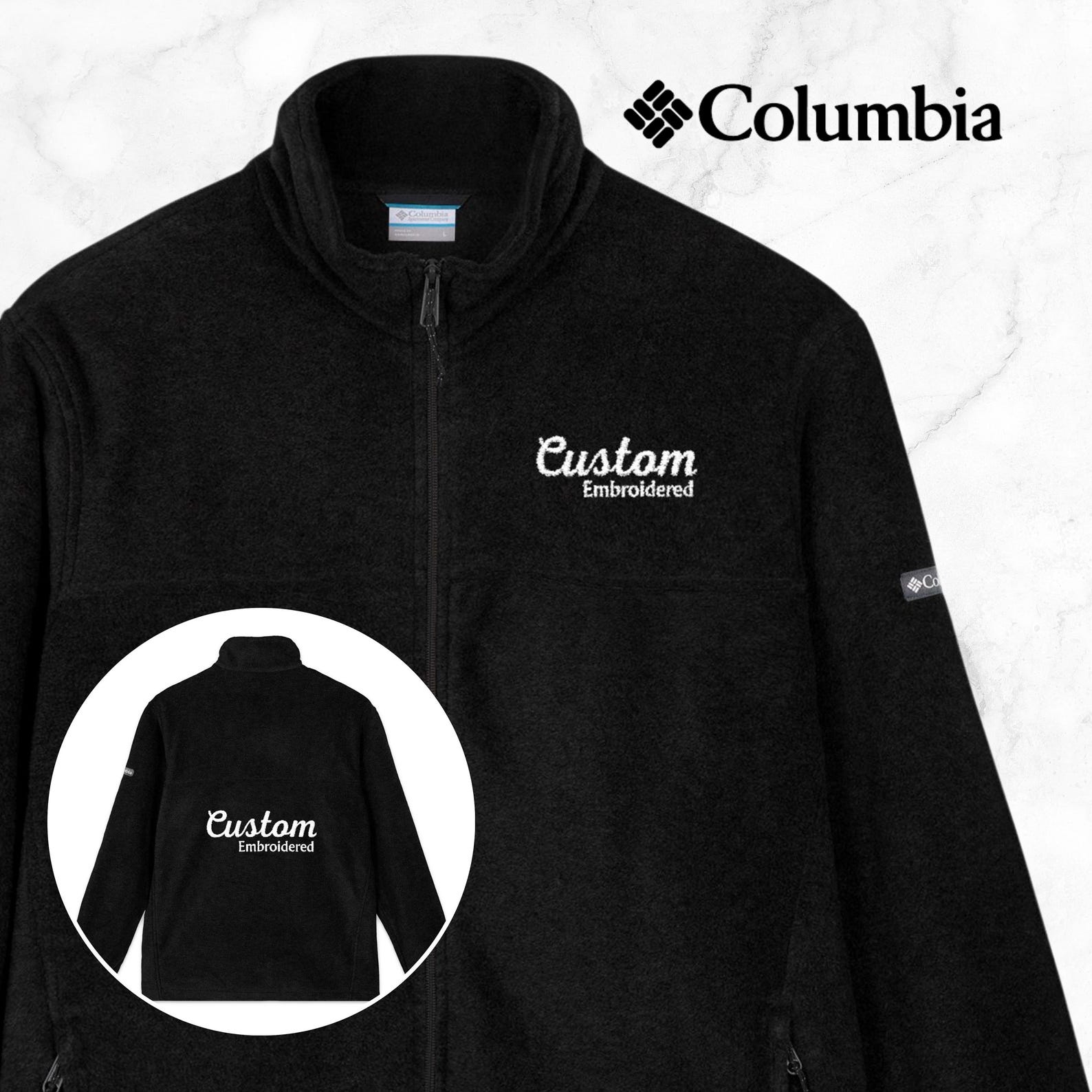 Custom Embroidered Columbia Jacket Personalized Zip up With Logo or ...