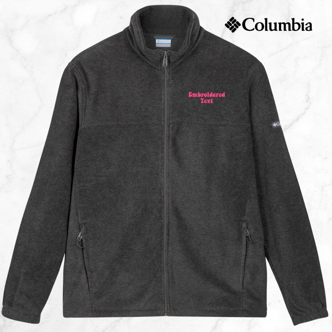 Custom Embroidered Columbia Jacket Personalized Zip up With Logo or ...