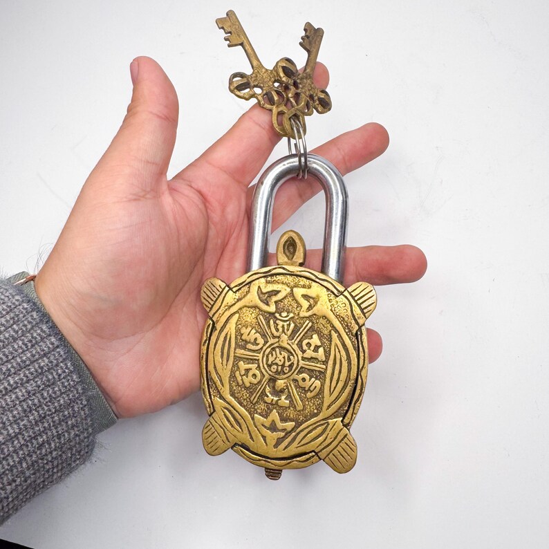 Handmade Brass Padlocks With Vintage Treasure Keys Antique Style ...