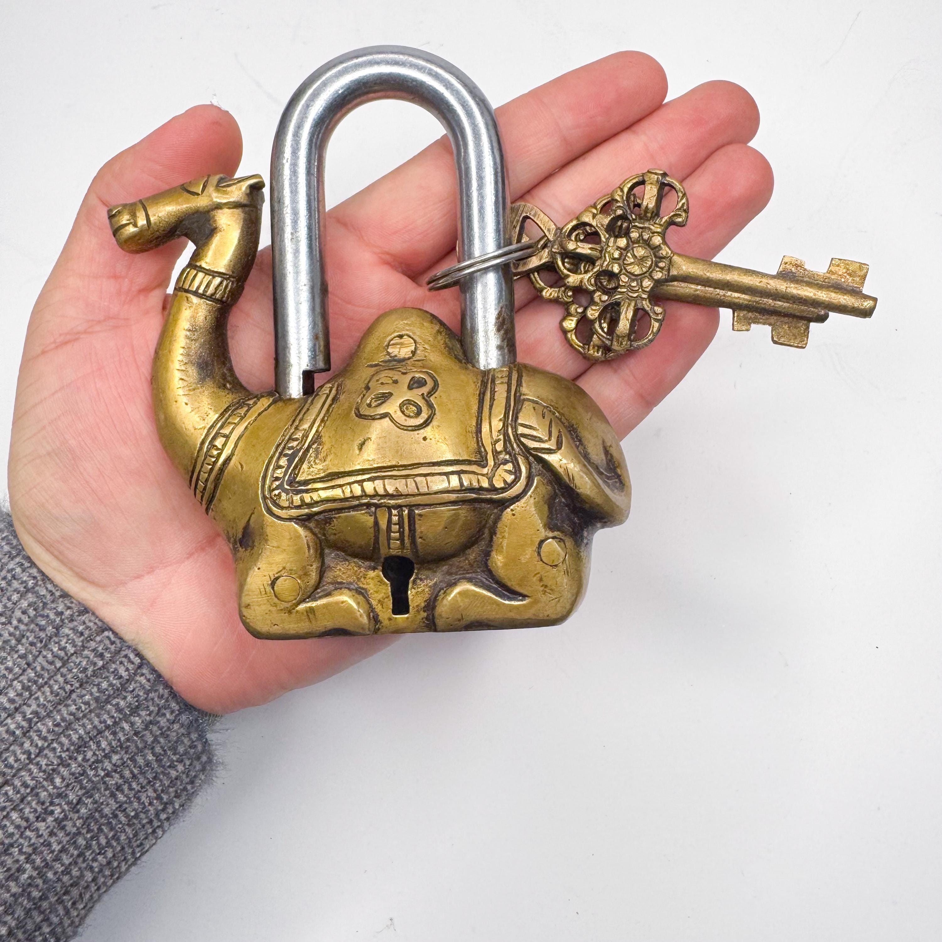 Handmade Brass Padlocks With Vintage Treasure Keys Antique Style ...