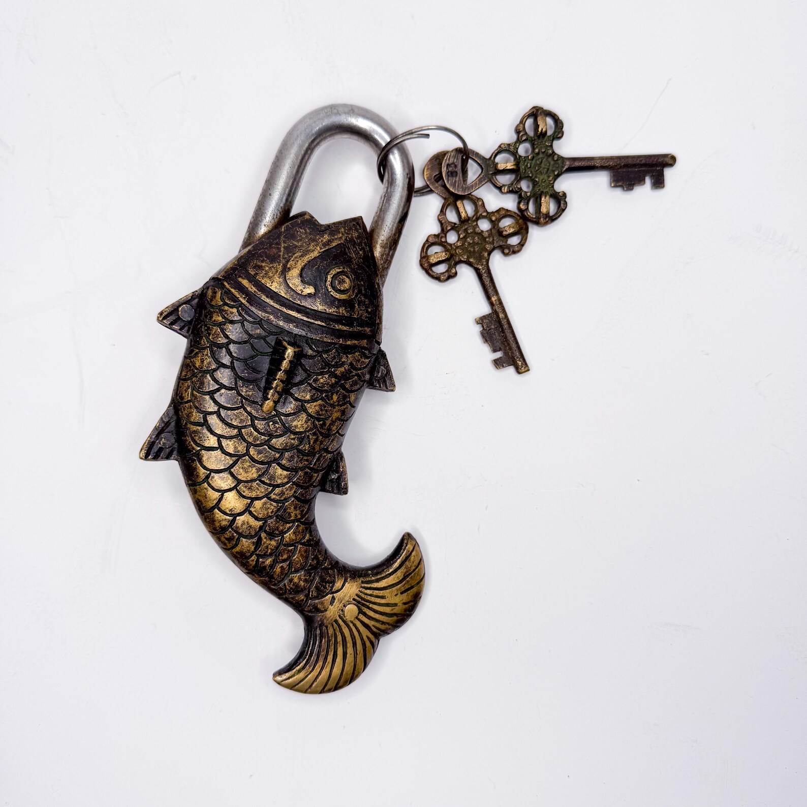 Handmade Brass Padlocks With Vintage Treasure Keys Antique Style ...