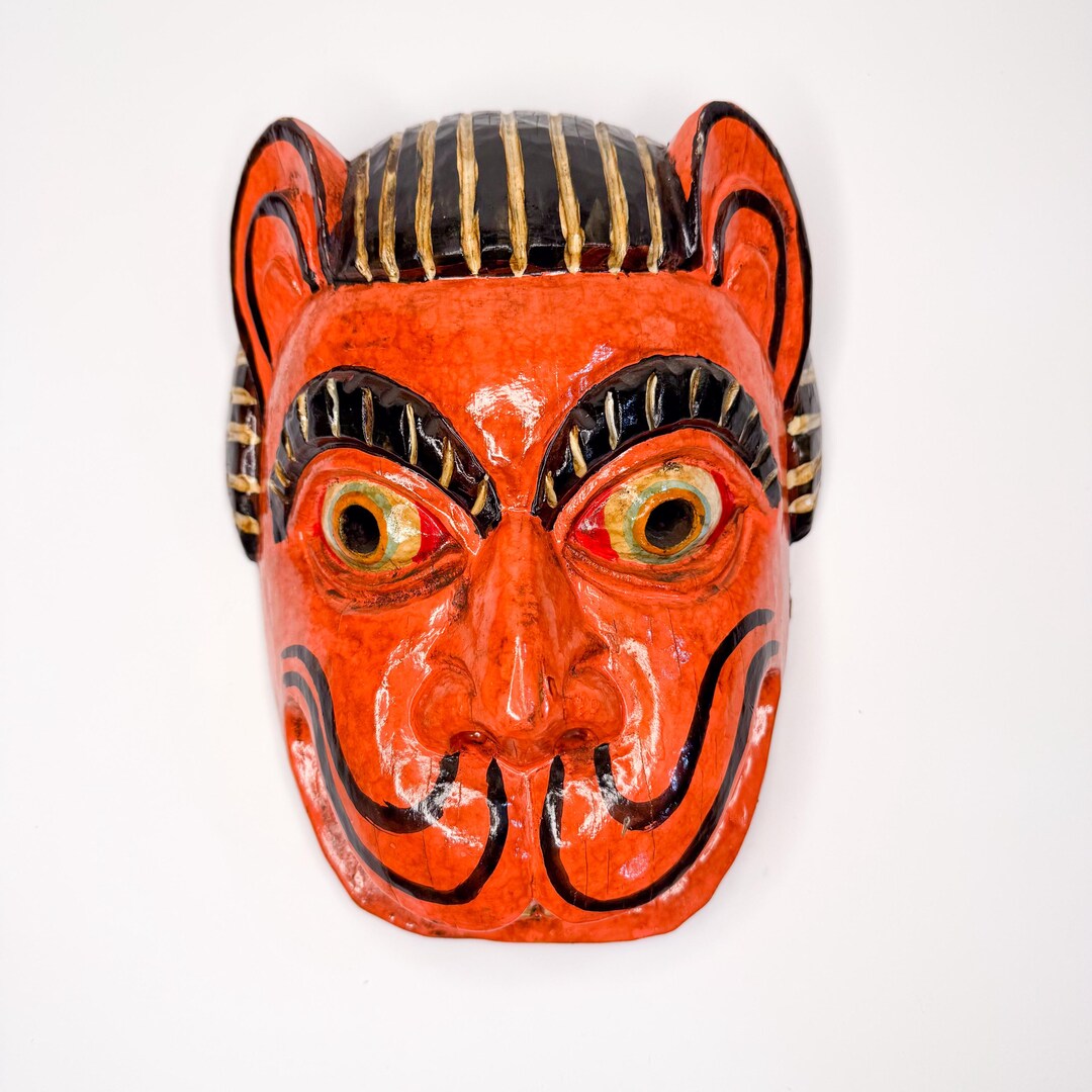 Handmade Tiger Figure Mask Nepalese Handcrafted Wooden Wall Hanging - Etsy