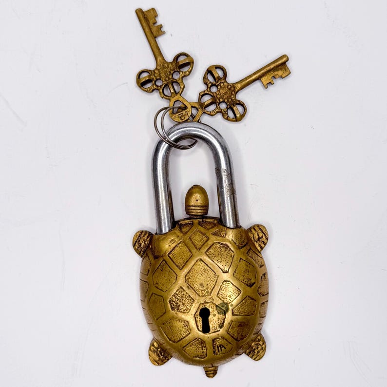 Handmade Brass Padlocks With Vintage Treasure Keys Antique Style ...