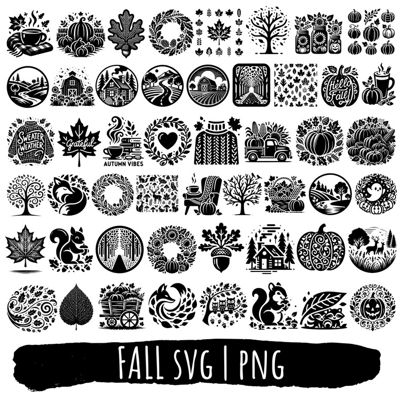 50 Fall SVG PNG - Etsy Canada