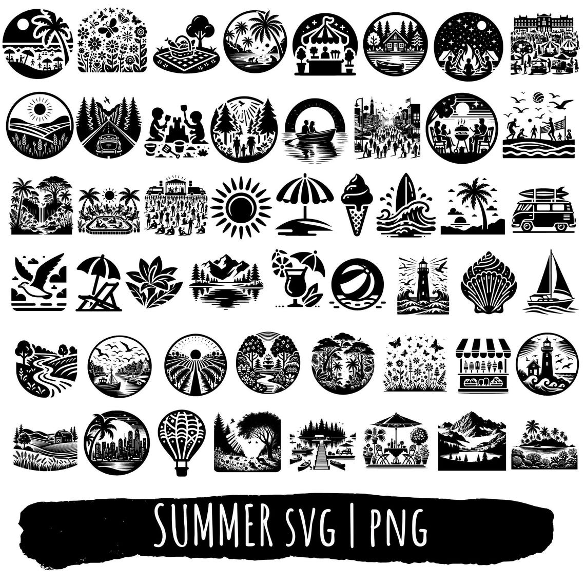50 Summer SVG | PNG - Etsy