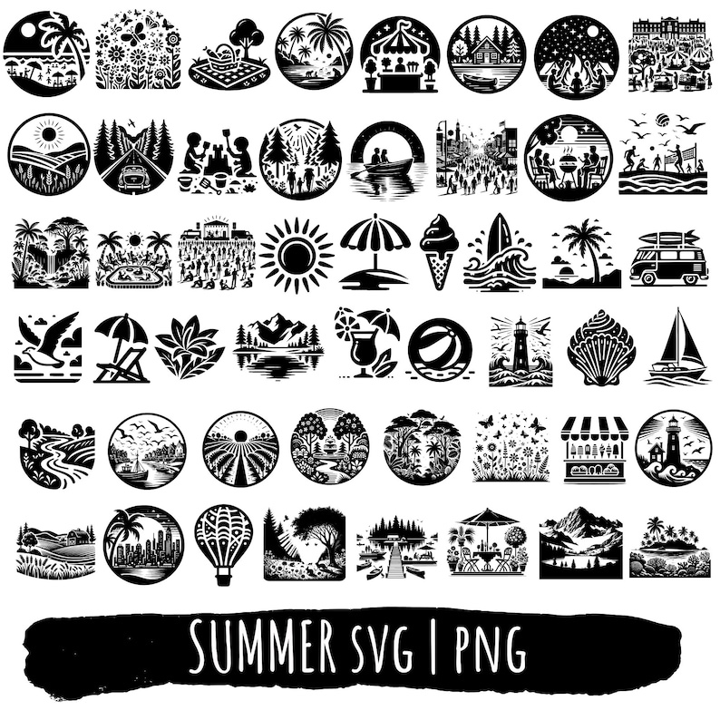 50 Summer SVG | PNG - Etsy