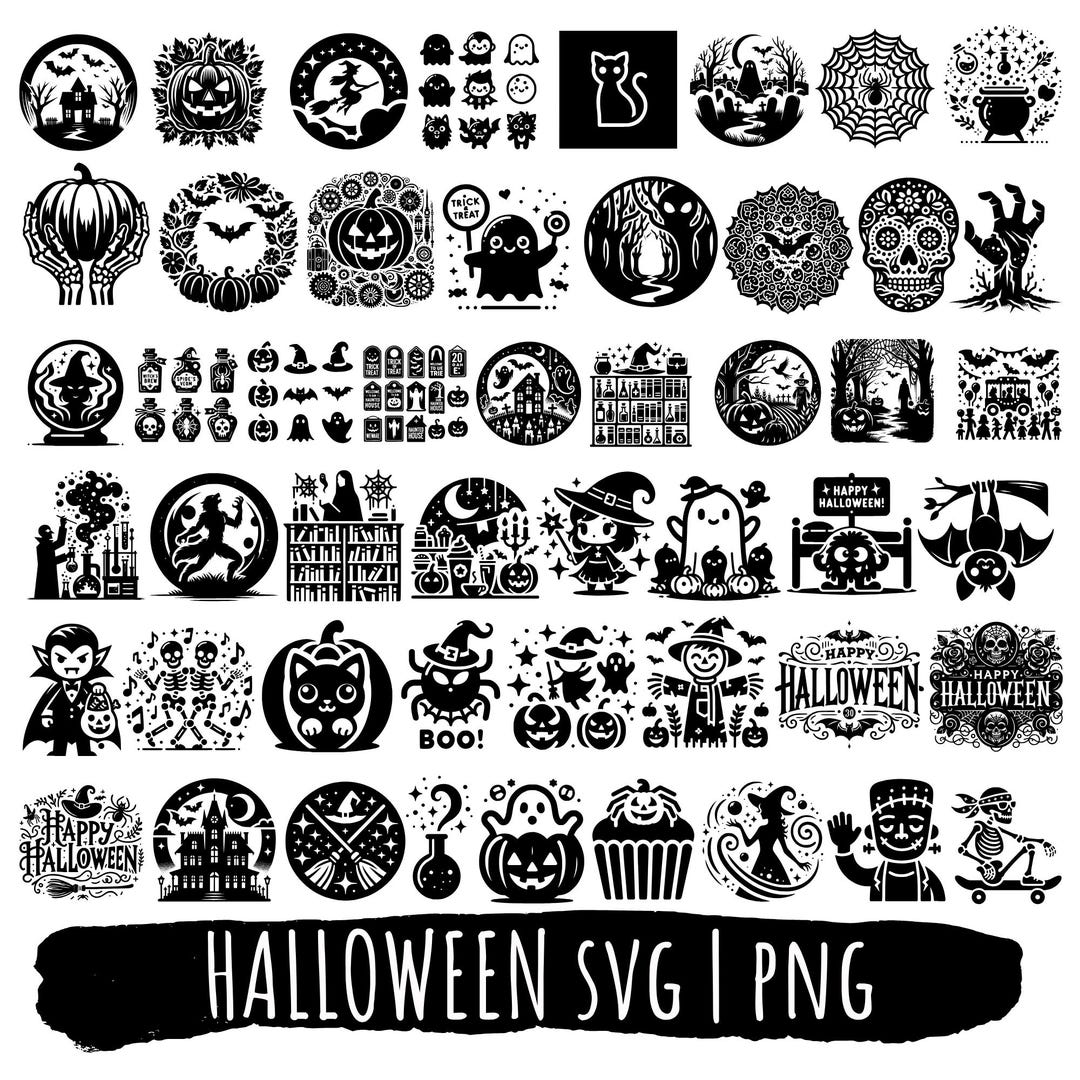 50 Halloween SVG | PNG - Etsy
