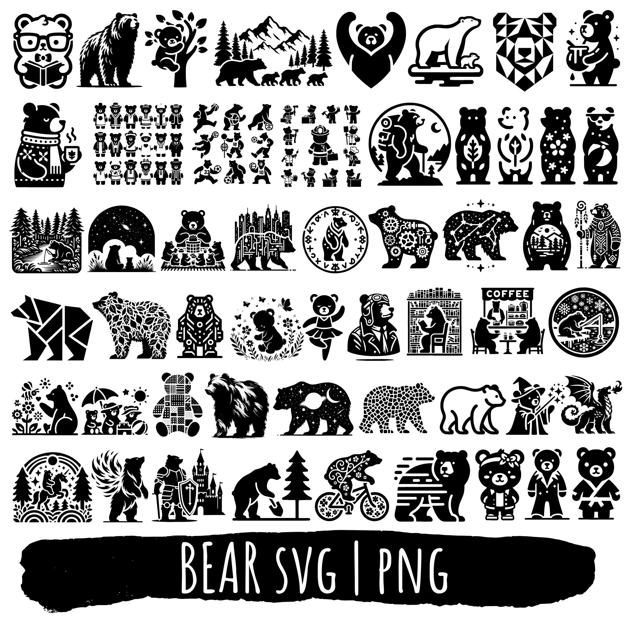 50 Bear SVG | PNG - Etsy