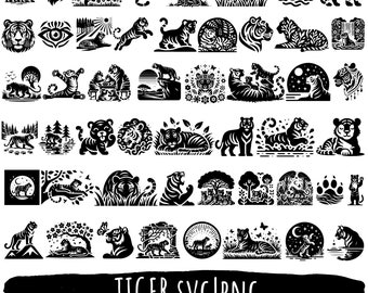 Tiger Face SVG PNG DXF Pdf Jpg | Digital Download | Cricut Cut Files ...