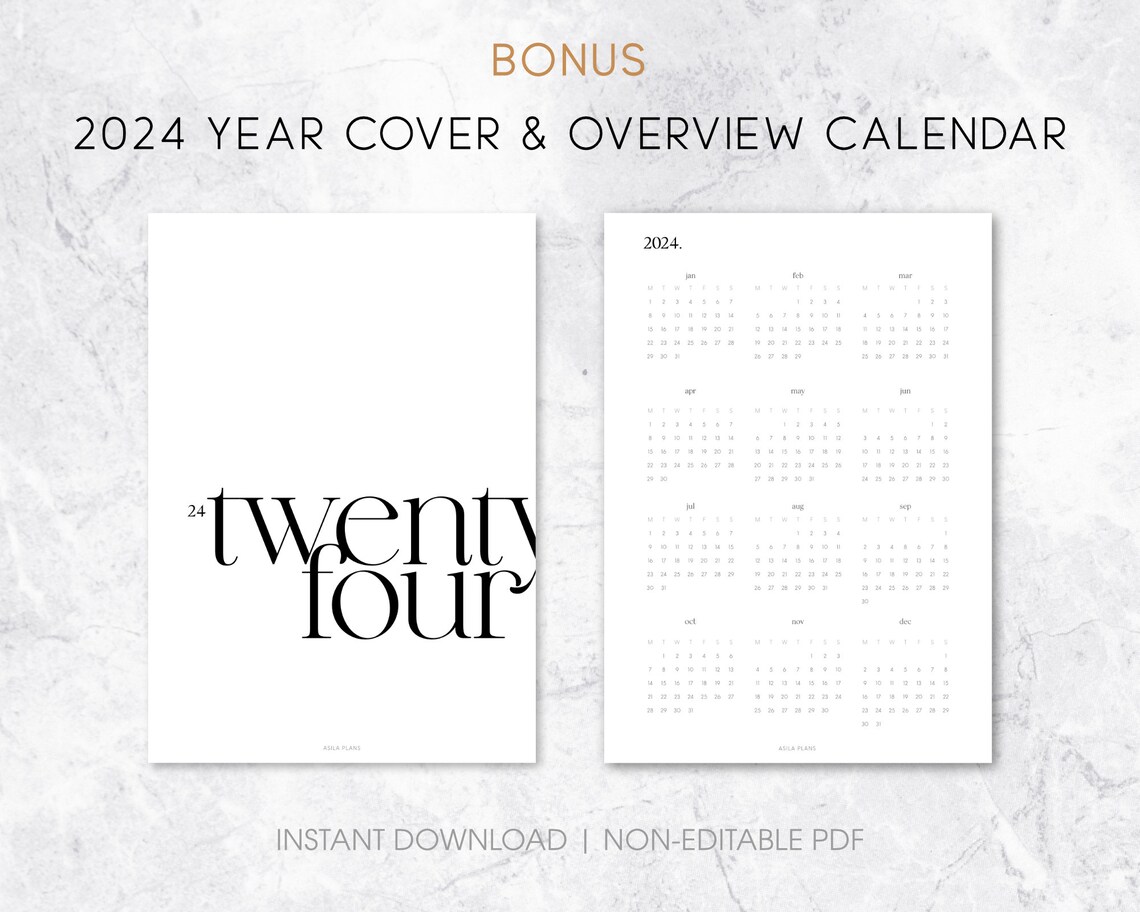 A5 2024 Monthly Planner Calendar Covers Dated Agenda - Etsy