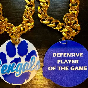 MVP Sports Necklace: 3D Printed Plastic Player of the Game - Etsy