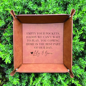 Empty Your Pockets Daddy, Coin Tray Custom Engraved Christmas Gift ...