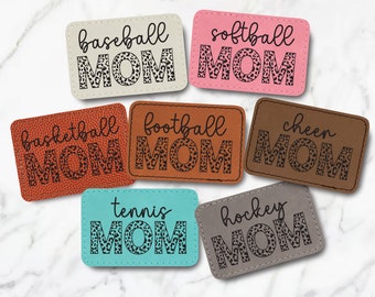 Baseball Mom Leatherette Hat Patch With Adhesive Backing - Etsy