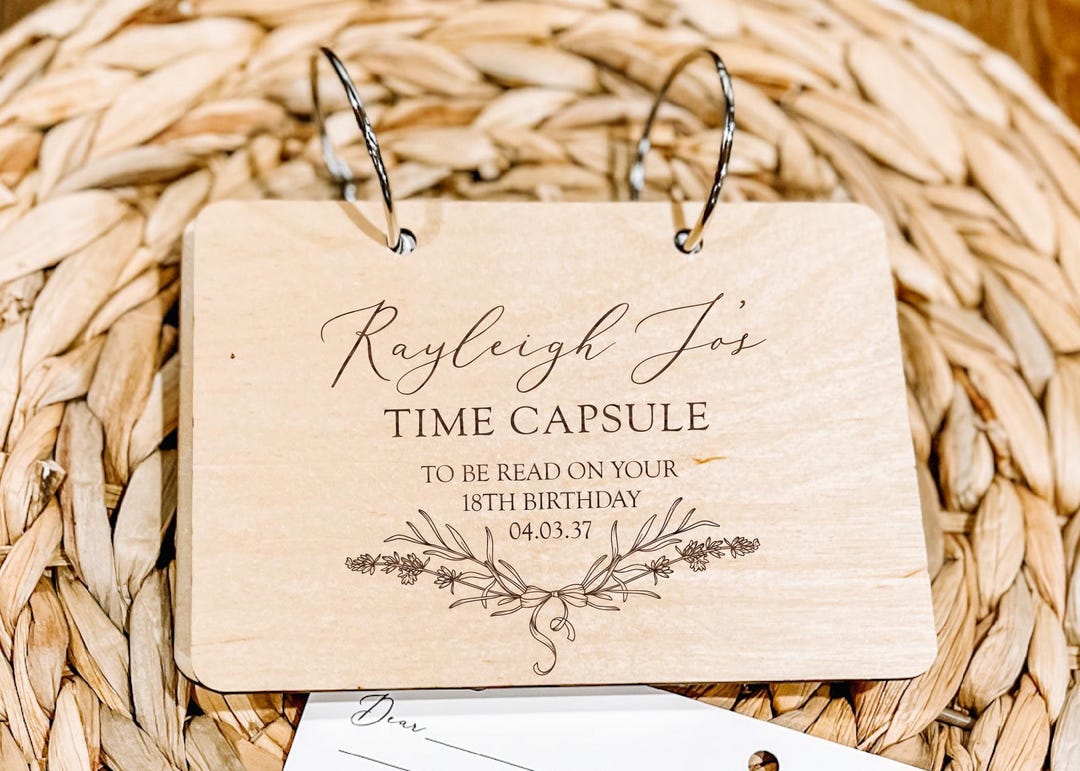 Flower Time Capsule Card Holder, Time Capsule Storage, Time Capsule ...