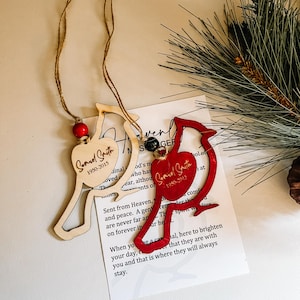 Cardinal Ornament, Heavenly Cardinal Story Ornament, Bereavement Gift ...