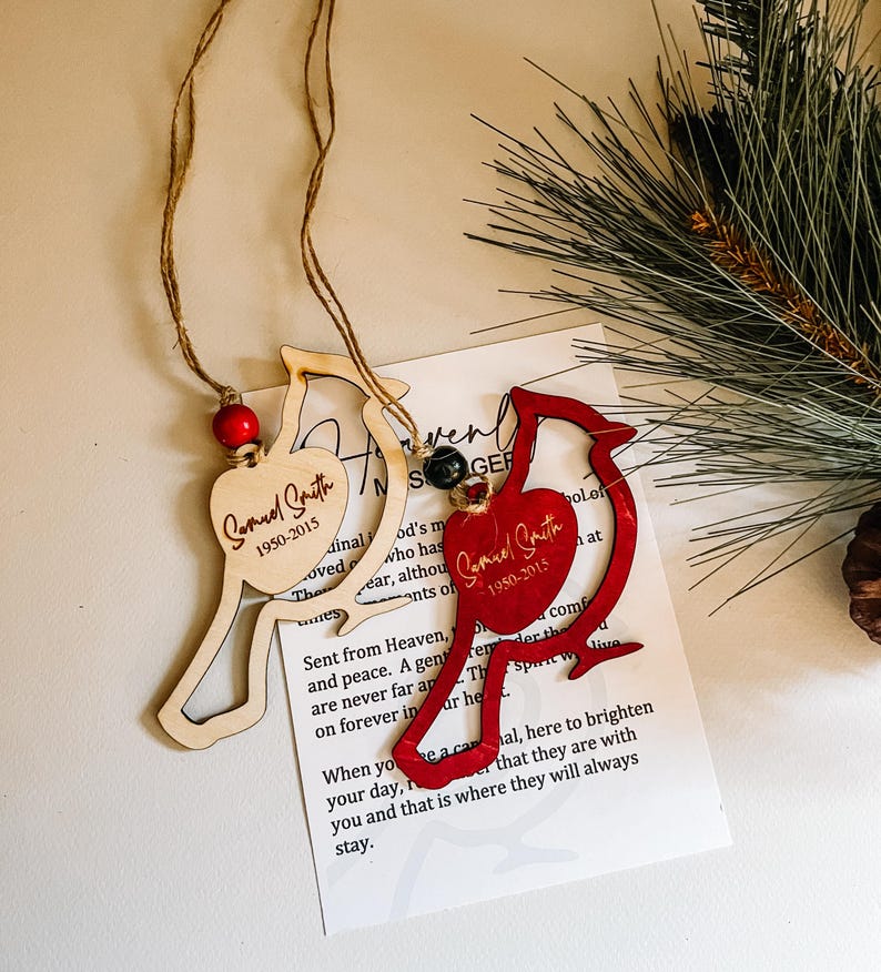 Cardinal Ornament, Heavenly Cardinal Story Ornament, Bereavement Gift ...