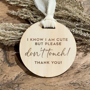 I Know I Am Cute but Please Do Not Touch Baby Car Seat Tag, Wash Your ...