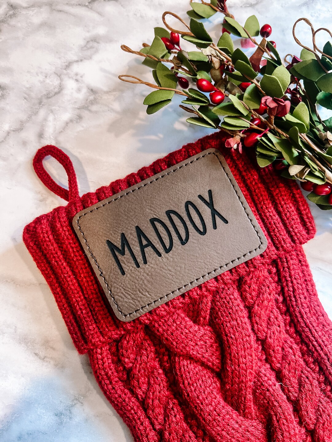 Faux Leather Personalized Name Patch, Adhesive Leather Patch ...