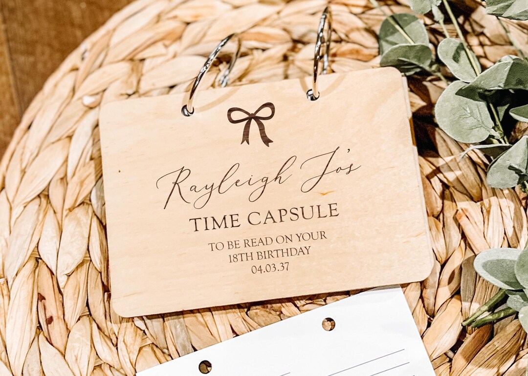 Bow Time Capsule Card Holder, Time Capsule Storage, Time Capsule Card ...