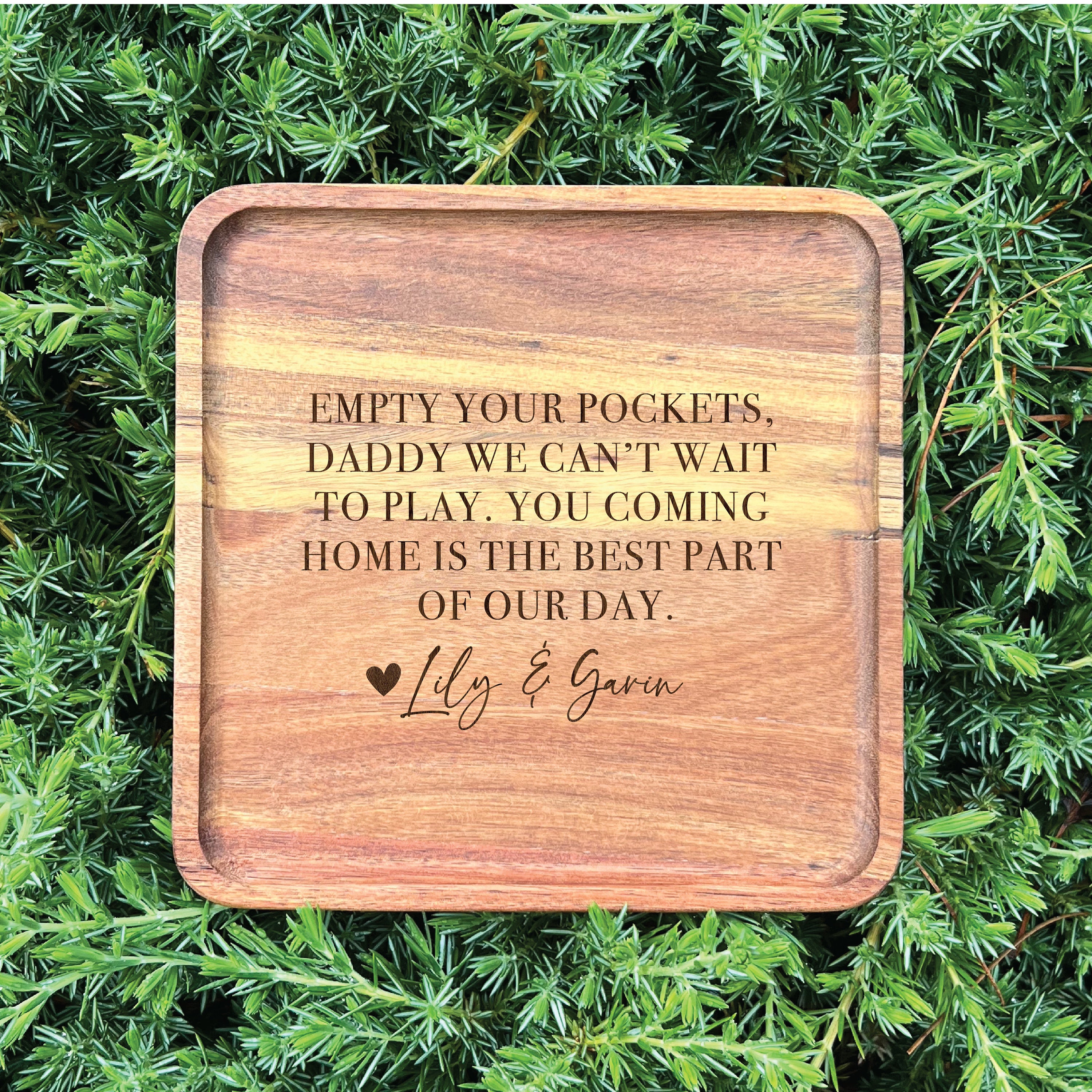 Empty Your Pockets Daddy, Coin Tray Custom Engraved Christmas Gift ...