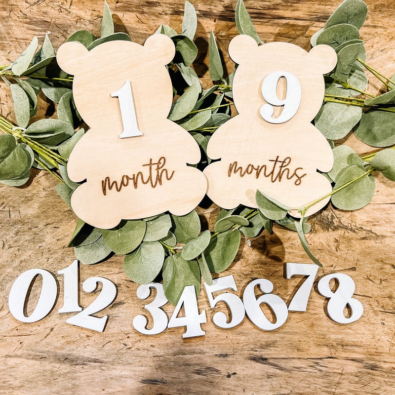 Bear Monthly Age - Etsy