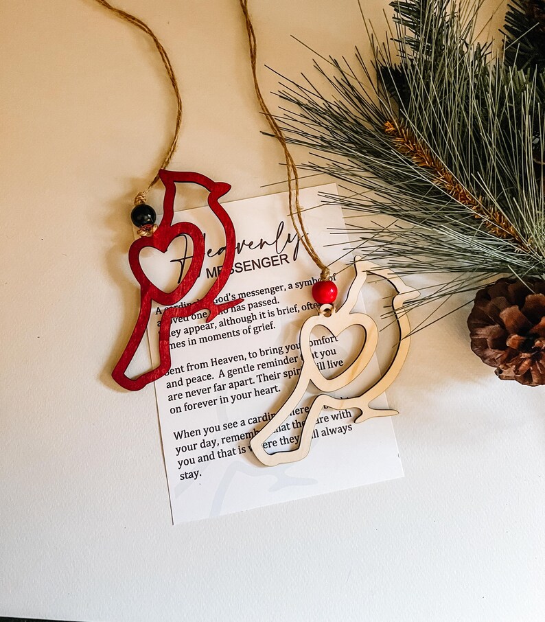 Cardinal Ornament, Heavenly Cardinal Story Ornament, Bereavement Gift ...