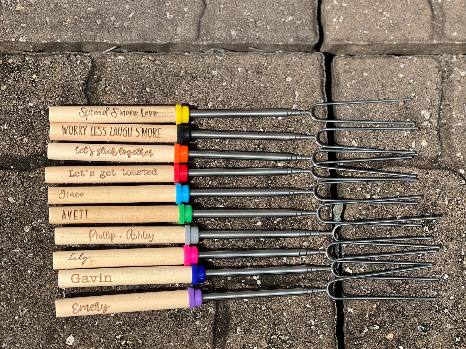 Personalized Marshmallow Roasting Stick, Engraved Roasting Sticks, S ...