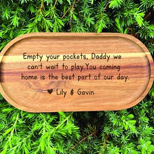 Empty Your Pockets Daddy, Coin Tray Custom Engraved Christmas Gift ...