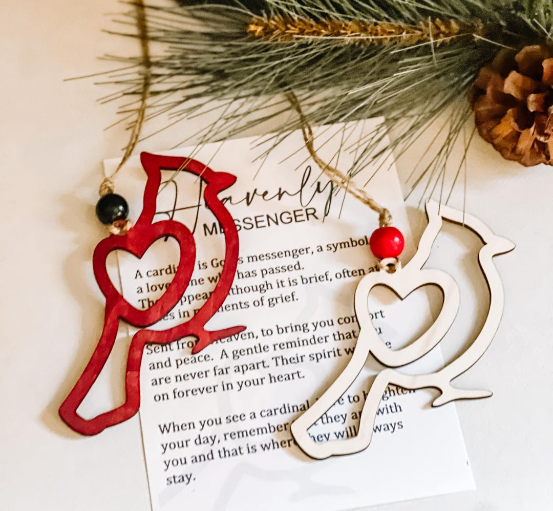 Cardinal Ornament, Heavenly Cardinal Story Ornament, Bereavement Gift ...