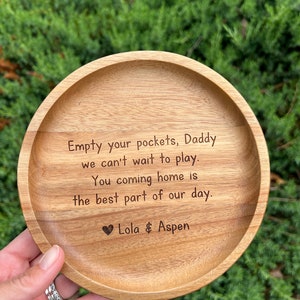 Empty Your Pockets Daddy, Coin Tray Custom Engraved Christmas Gift ...