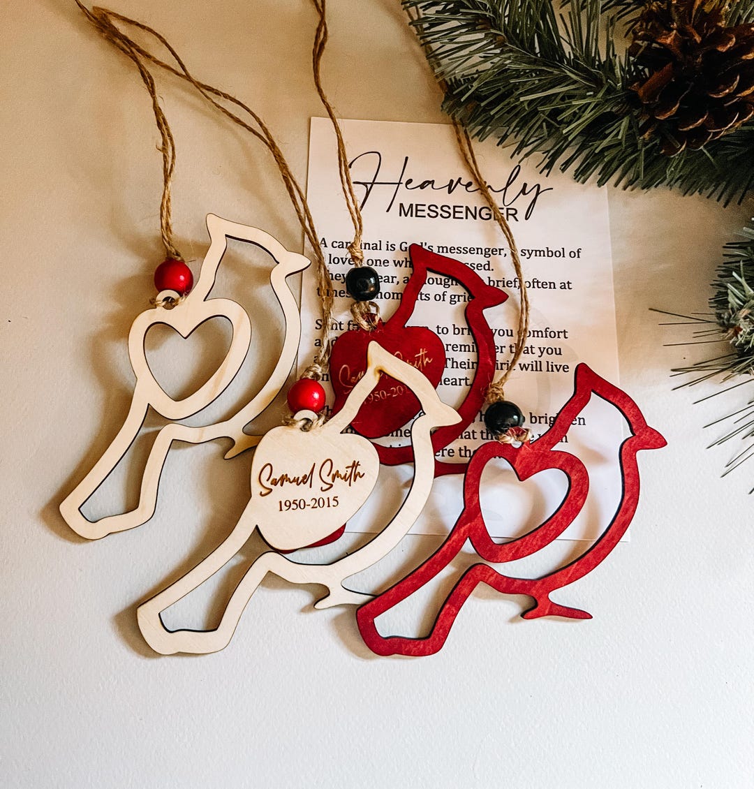 Cardinal Ornament, Heavenly Cardinal Story Ornament, in Loving Memory ...