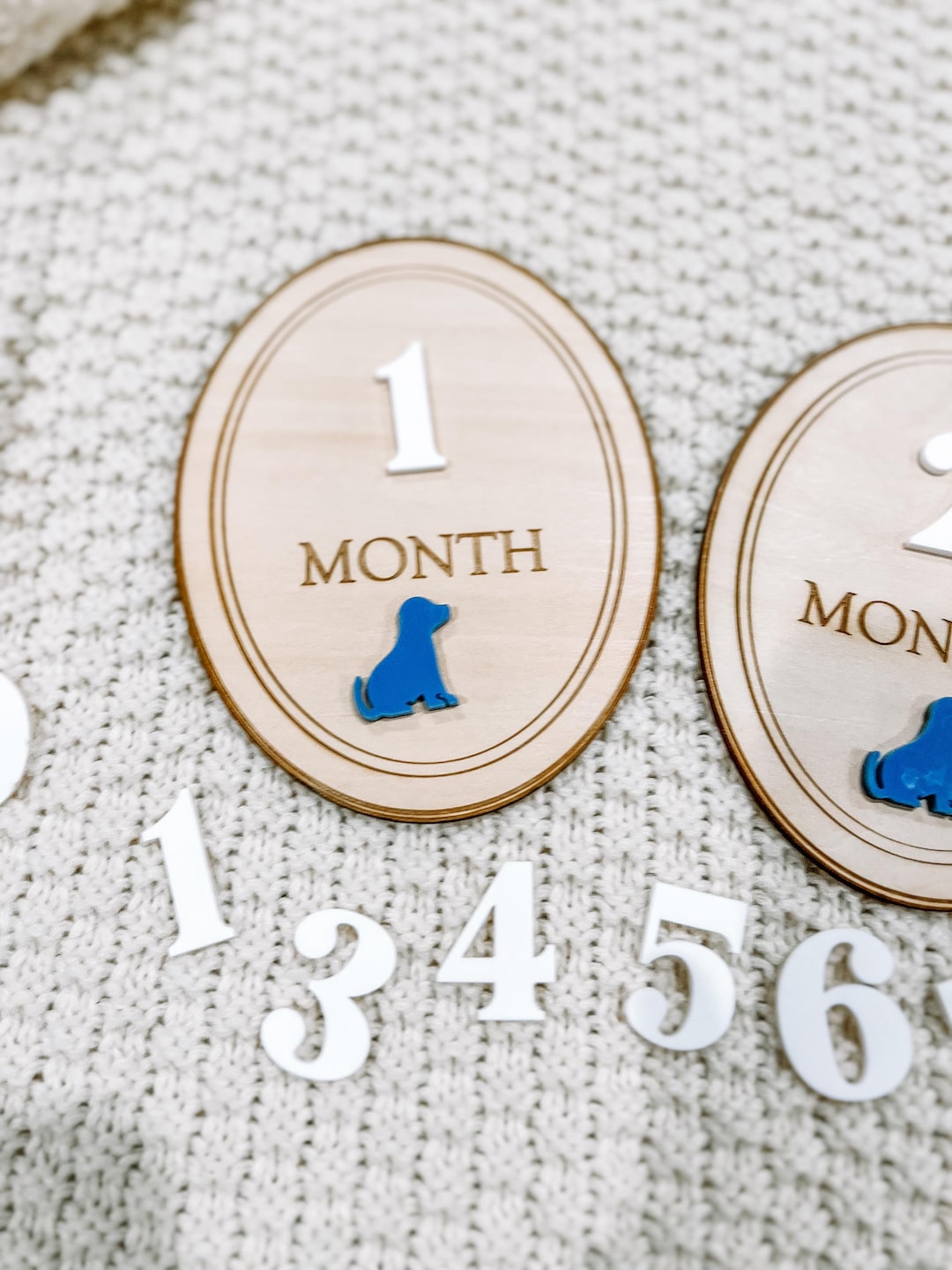 Puppy Monthly Milestone Markers, Boy Monthly Photo Sign, Puppy Dog ...