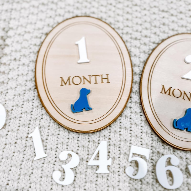 Puppy Baby Milestone Sign - Etsy