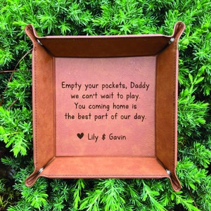 Empty Your Pockets Daddy, Coin Tray Custom Engraved Christmas Gift ...