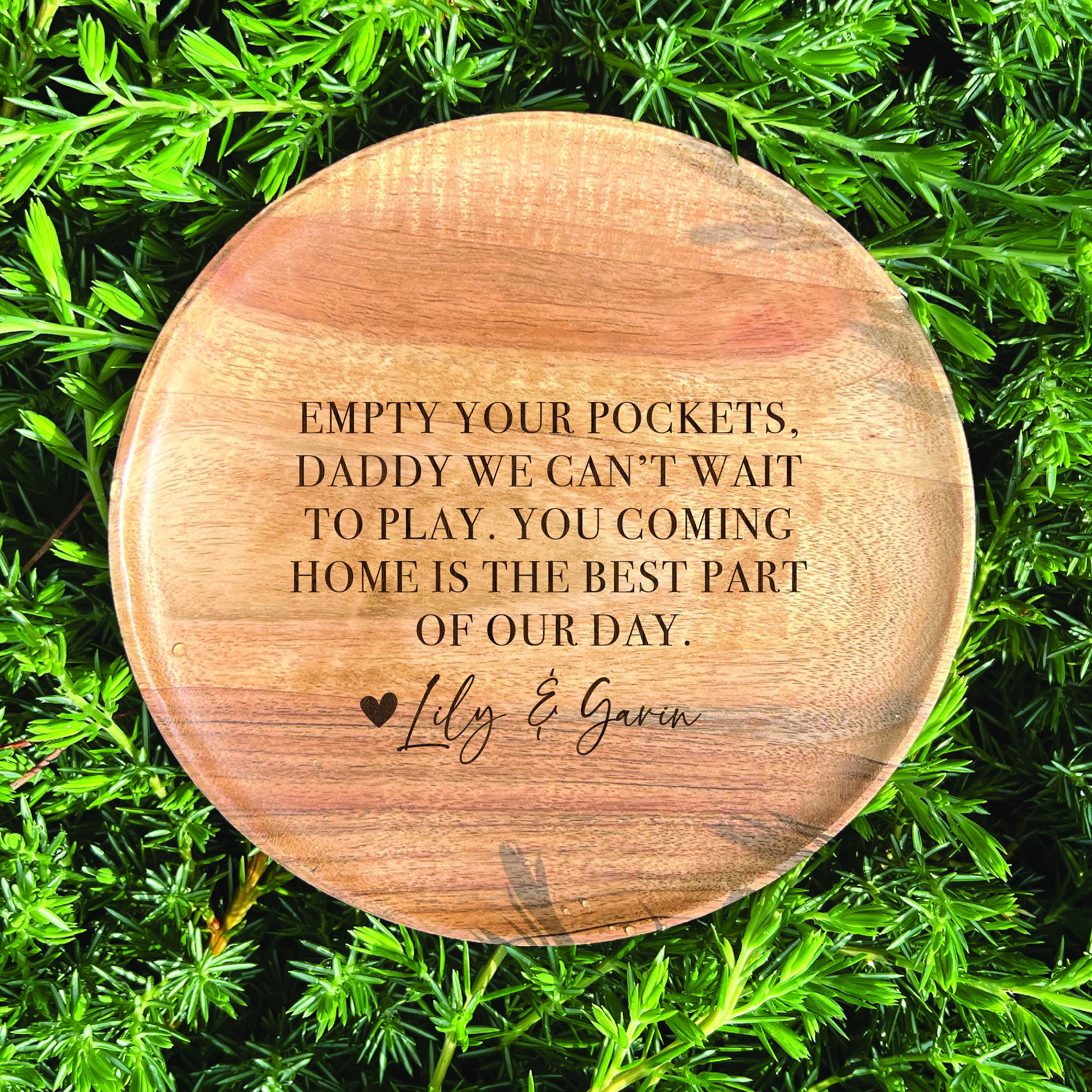 Empty Your Pockets Daddy, Coin Tray Custom Engraved Christmas Gift ...