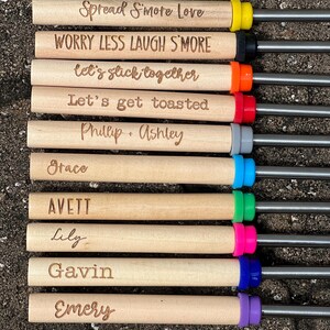 Personalized Marshmallow Roasting Stick, Engraved Roasting Sticks, S ...