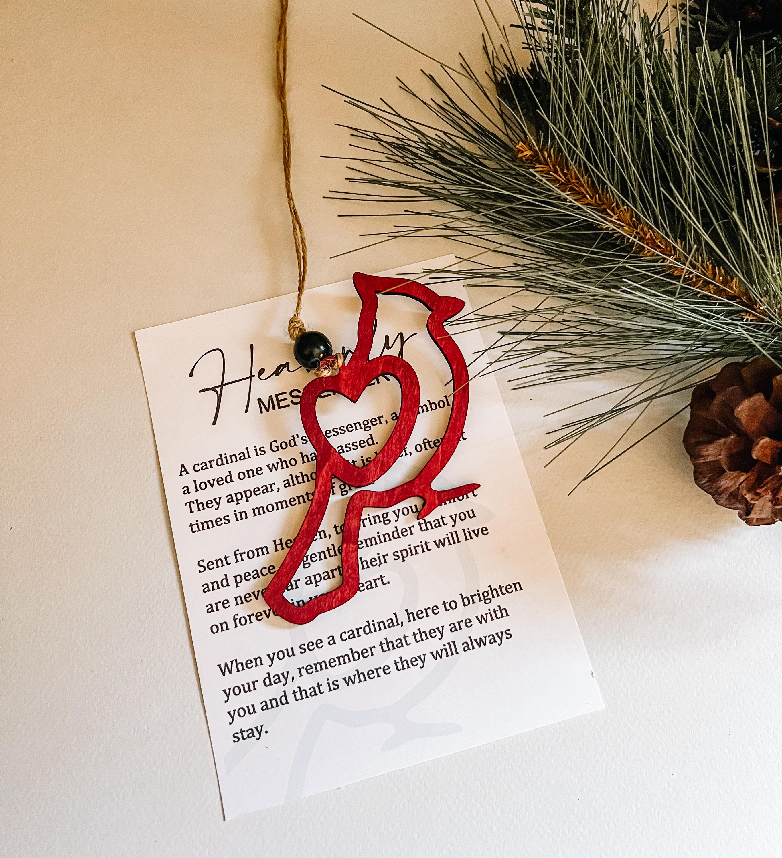 Cardinal Ornament, Heavenly Cardinal Story Ornament, in Loving Memory ...