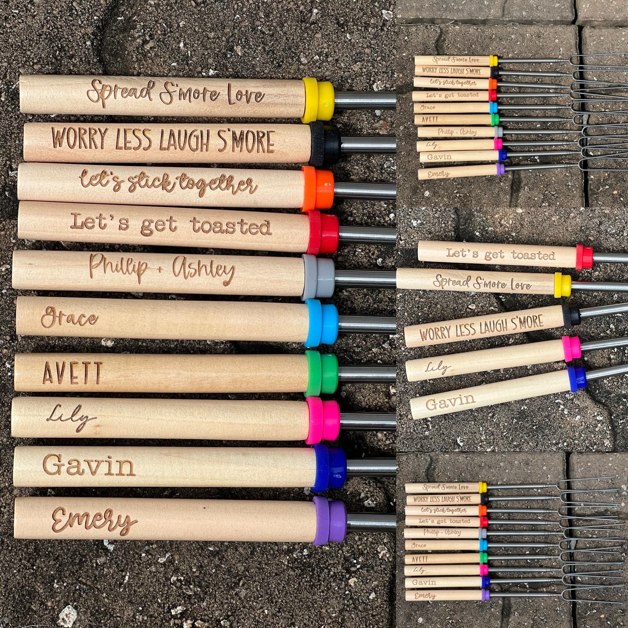 Personalized Marshmallow Roasting Stick, Engraved Roasting Sticks, S ...