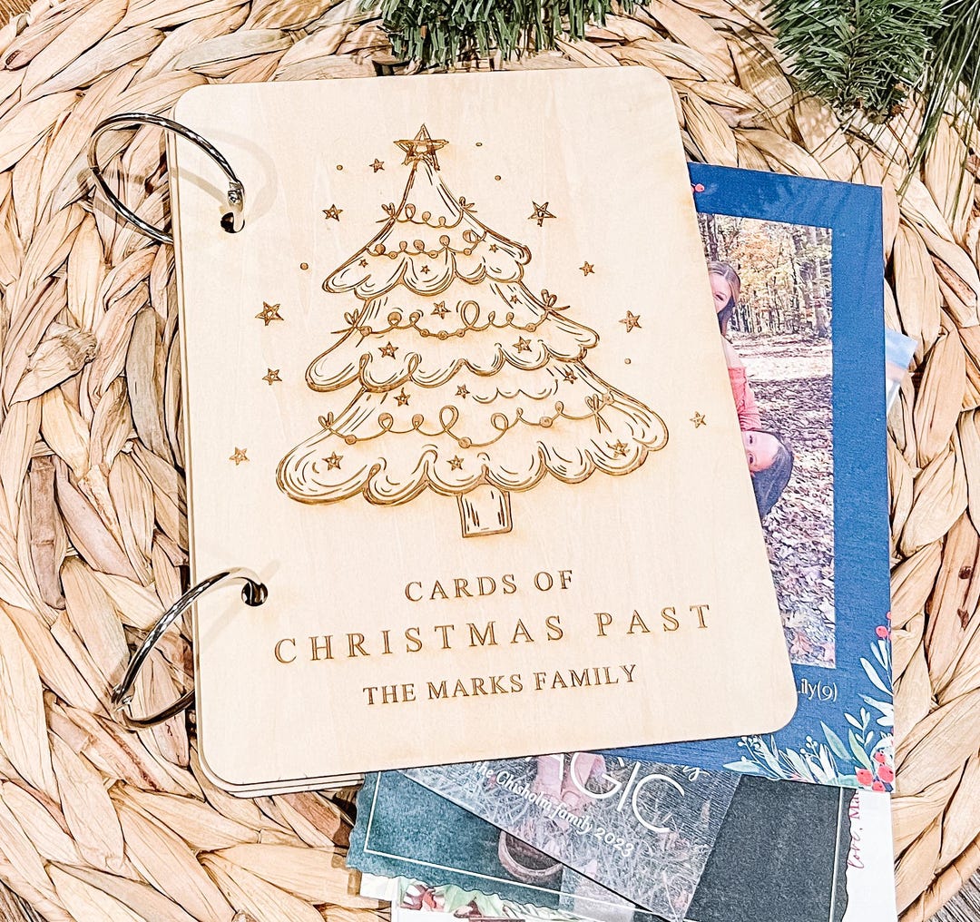 Personalized Christmas Card Holder, Greeting Card Keeper, Card Holder ...