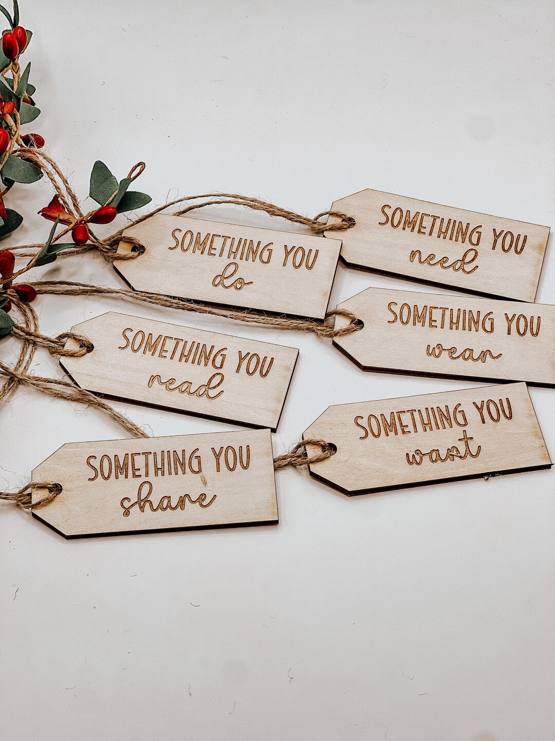 Something You Want Tag, Want Need Wear Read Share Do Gift Tags, Wooden ...