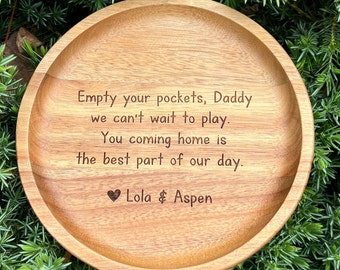 Empty Your Pockets Daddy Poem Men's Catchall Tray Handcrafted Wood ...