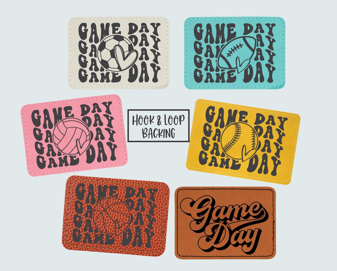 Game Day Patch, Velco Sports Patch, Hook and Loop Bag Patch, Game Day ...