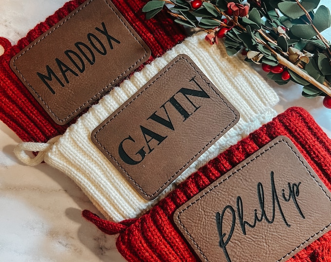 Faux Leather Personalized Name Patch, Adhesive Patch, Personalized ...