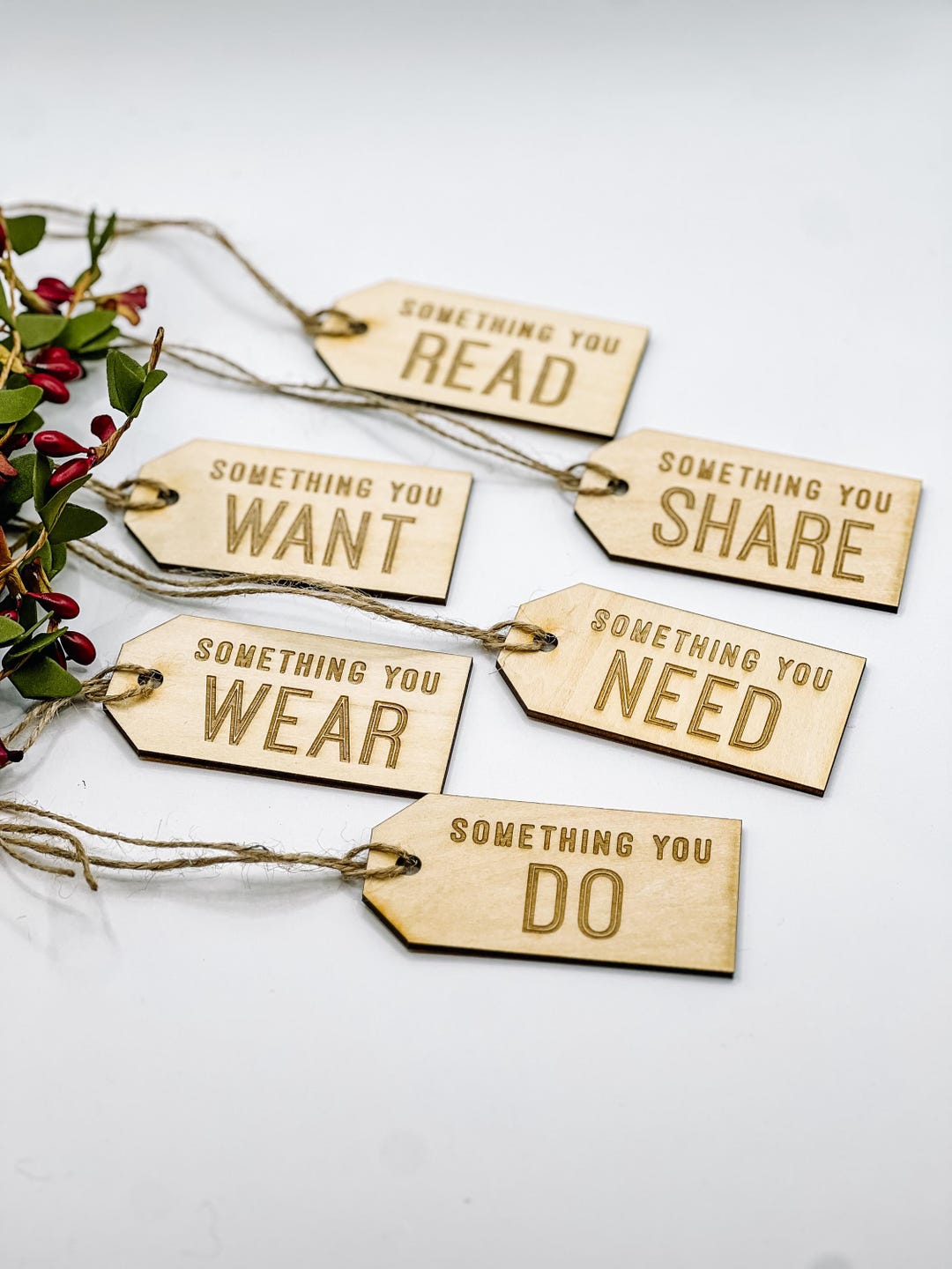 Something You Want Tag, Want Need Wear Read Share Do Gift Tags, Wooden ...