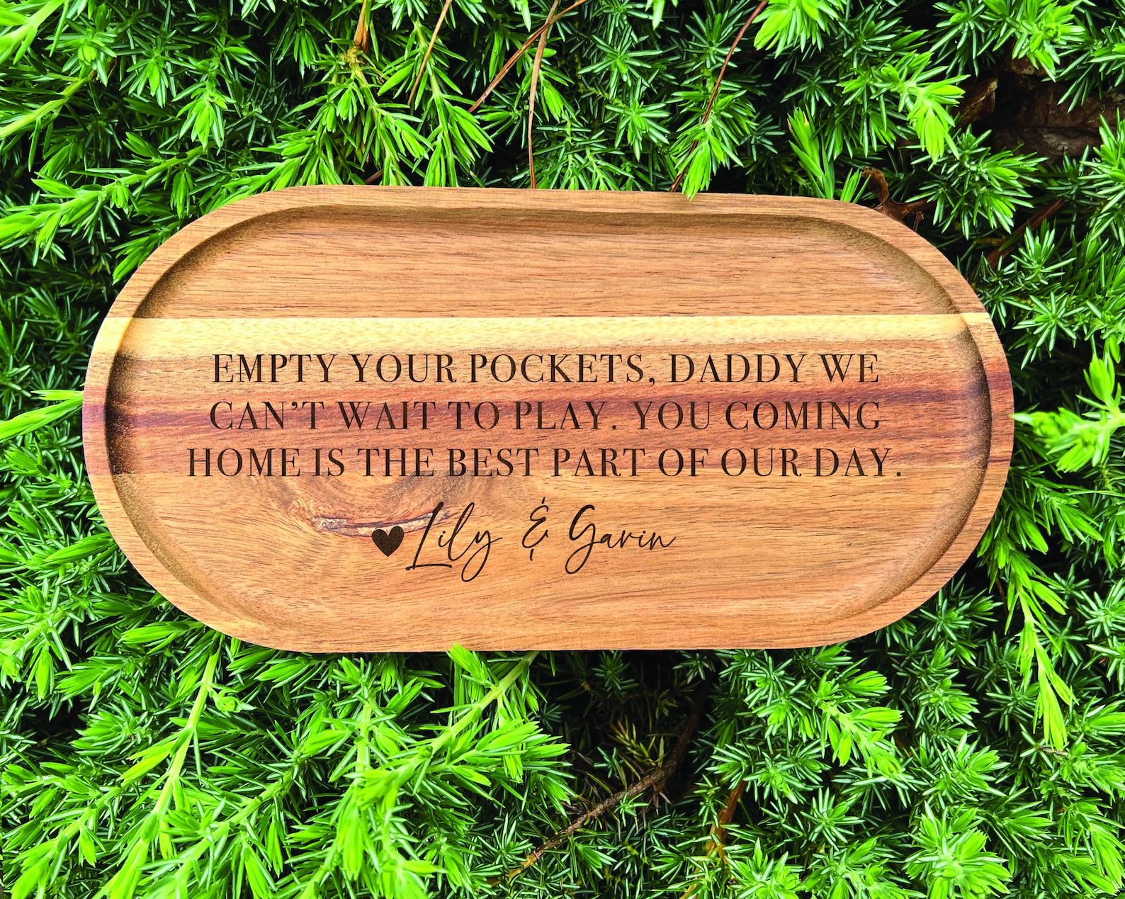 Empty Your Pockets Daddy, Coin Tray Custom Engraved Christmas Gift ...