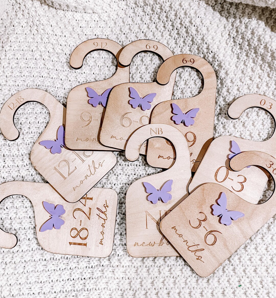 Butterfly Baby Closet Dividers, Nursery Clothes Dividers, Girl Clothes ...