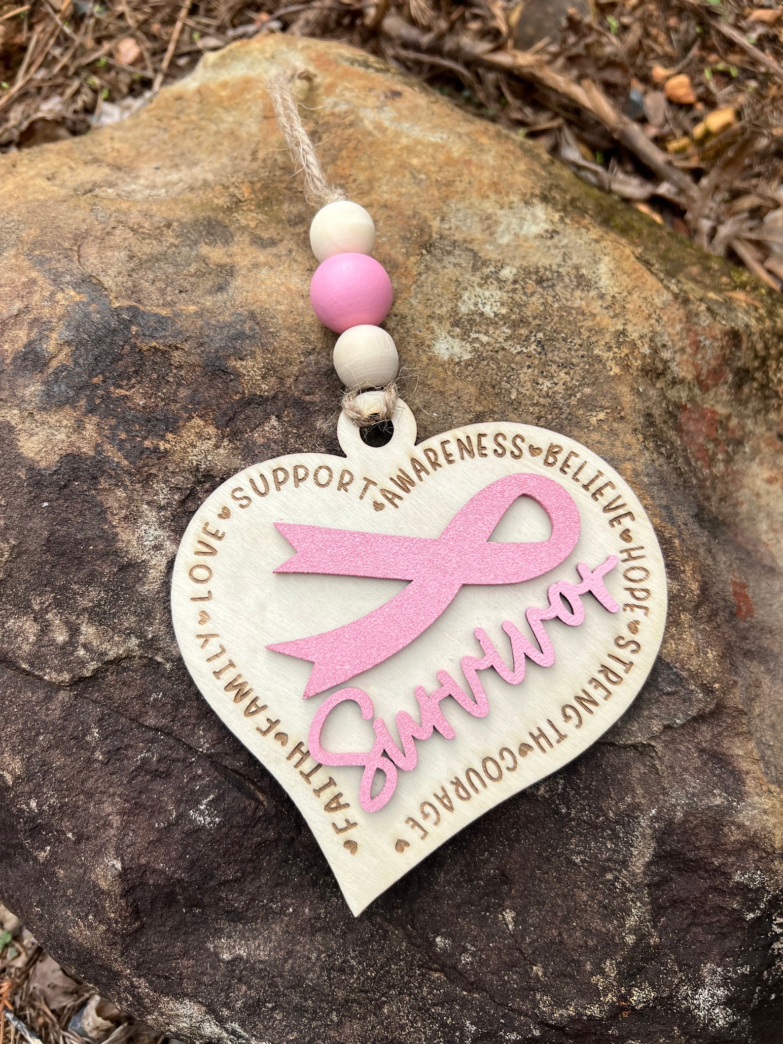 Breast Cancer Ornament Cancer Awareness Ornament Breast - Etsy