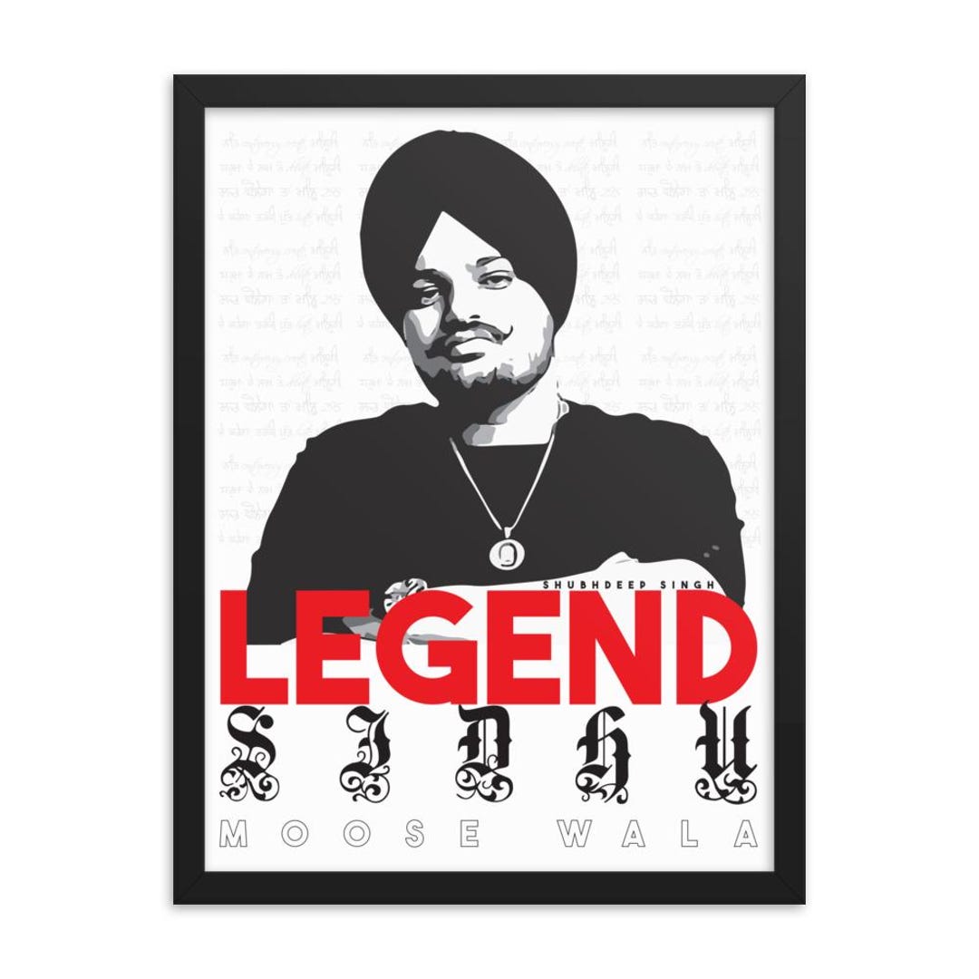 Sidhu Moosewala Framed Poster - Etsy